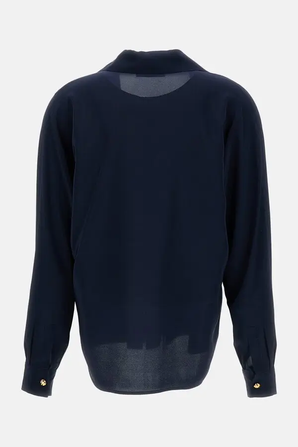 Max Mara Silk Crêpe De Chine Polo Shirt - Multicolor