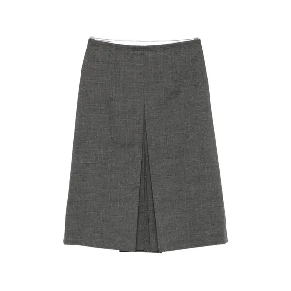 Prada Grey Skirts Pleated Skirts