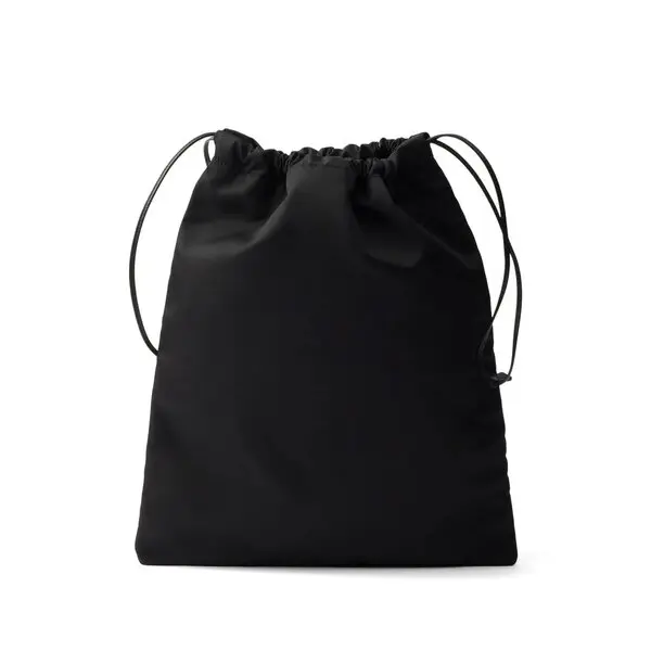Prada Re-nylon Wish Pouch With Leather Detailing - Black