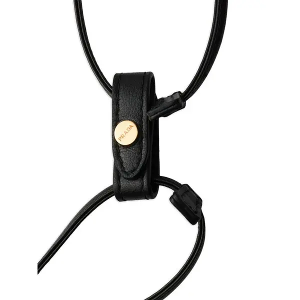 Prada Re-nylon Wish Pouch With Leather Detailing - Black