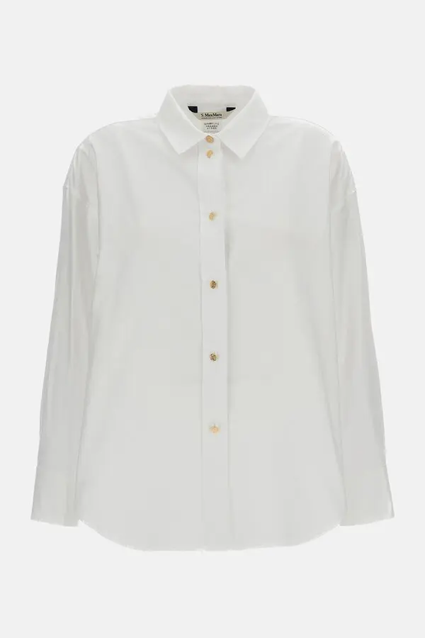 Max Mara Volonta Oxford Shirt With Jewel Buttons - Multicolor