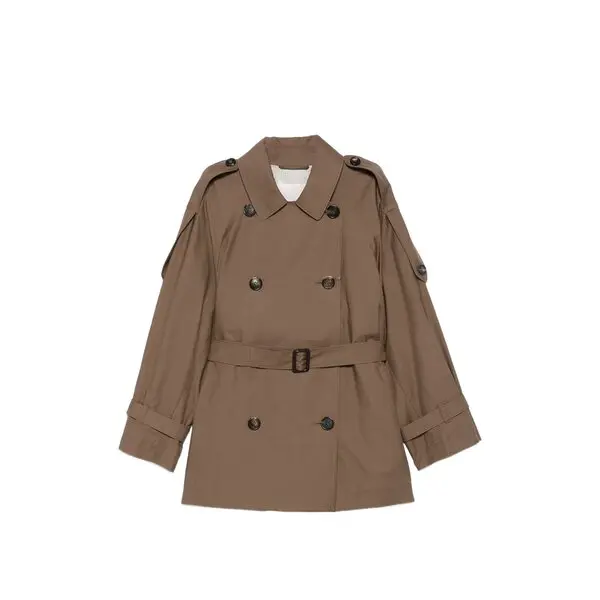 Max Mara Belted Double-breasted Trench Coat - Brown