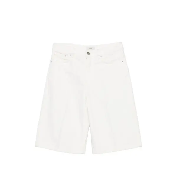 TOTEME Knee-length Denim Shorts - White