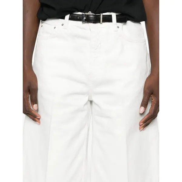 TOTEME Knee-length Denim Shorts - White