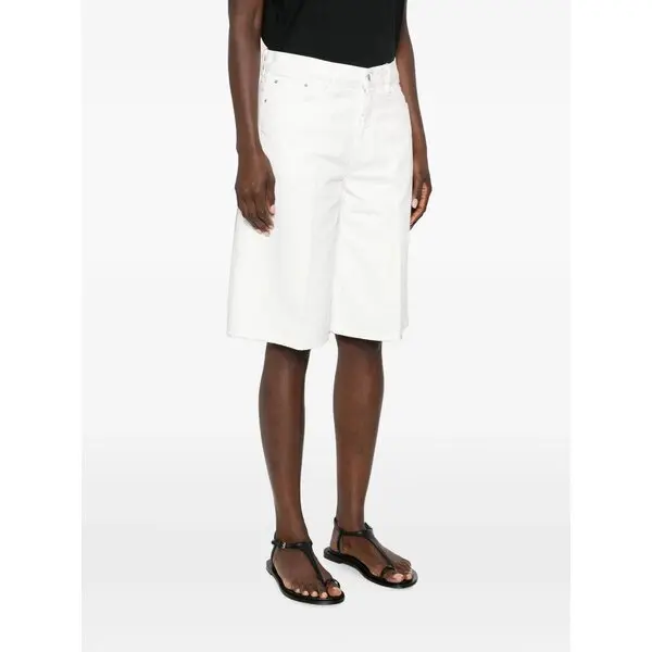 TOTEME Knee-length Denim Shorts - White