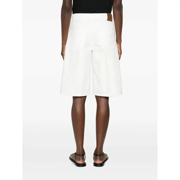 TOTEME Knee-length Denim Shorts - White