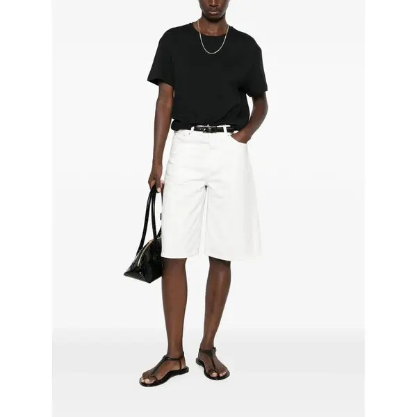 TOTEME Knee-length Denim Shorts - White