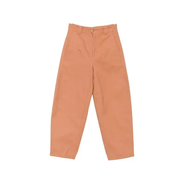 Chloé High-waisted Wide-leg Trousers - Cream