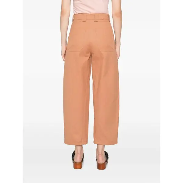 Chloé High-waisted Wide-leg Trousers - Pink