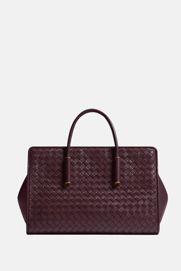 Bottega Veneta Small Barbara Tote In Deep Mahogany - Multicolor