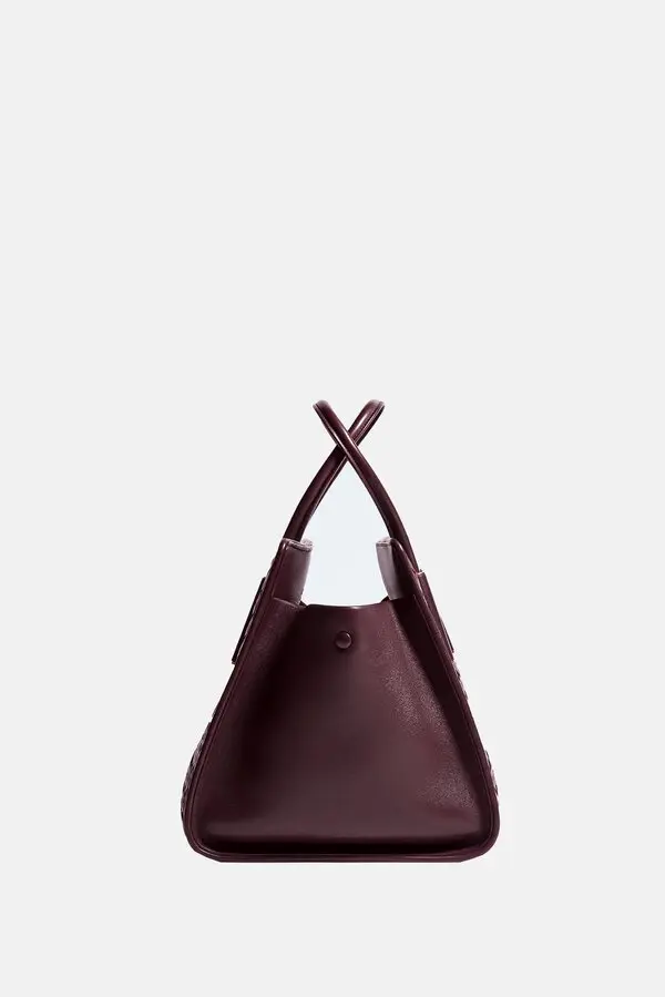 Bottega Veneta Small Barbara Tote In Deep Mahogany - Multicolor