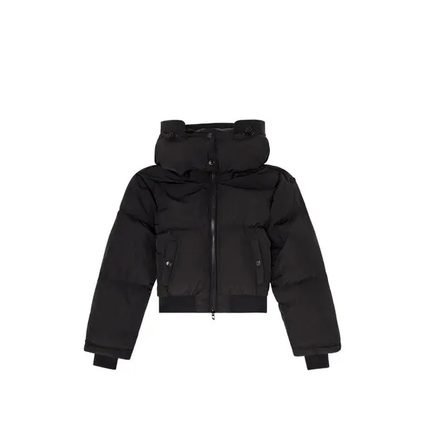 DIESEL® Down Puffer Jacket With Removable Hood - Black