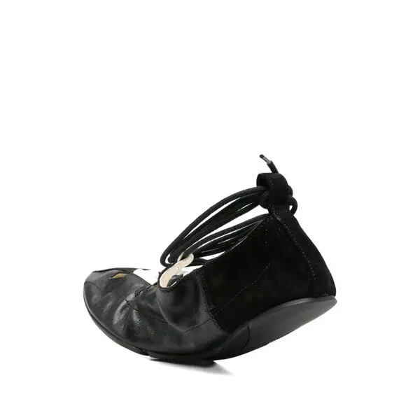 Alaïa Lace-up Ballet Flats - Black