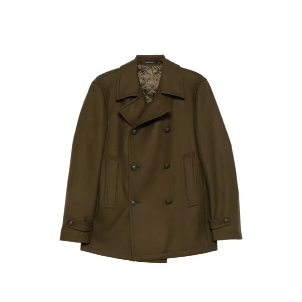 Tagliatore Double-breasted Wool Jacket - Green