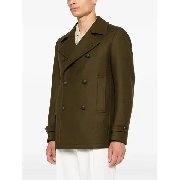 Tagliatore Double-breasted Wool Jacket - Green