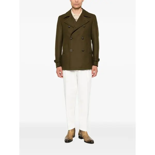 Tagliatore Double-breasted Wool Jacket - Green