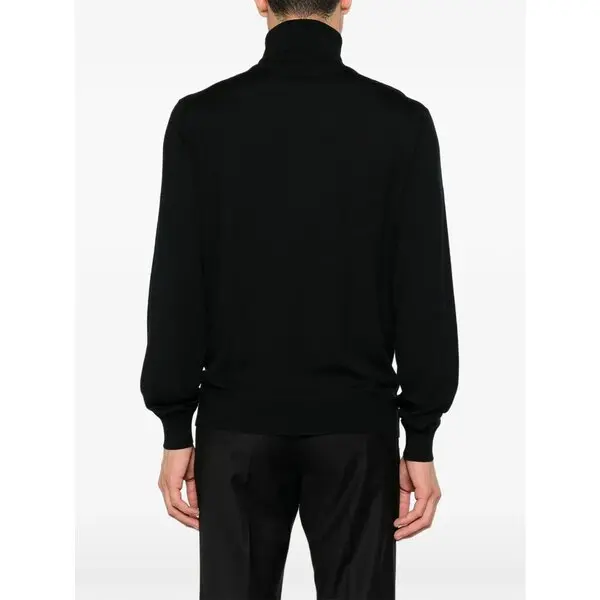 TOM FORD Fine-knit Wool Roll Neck Long Sleeve Jumper - Black