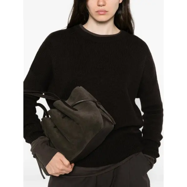 Yuzefi Suede Shoulder Bag - Brown