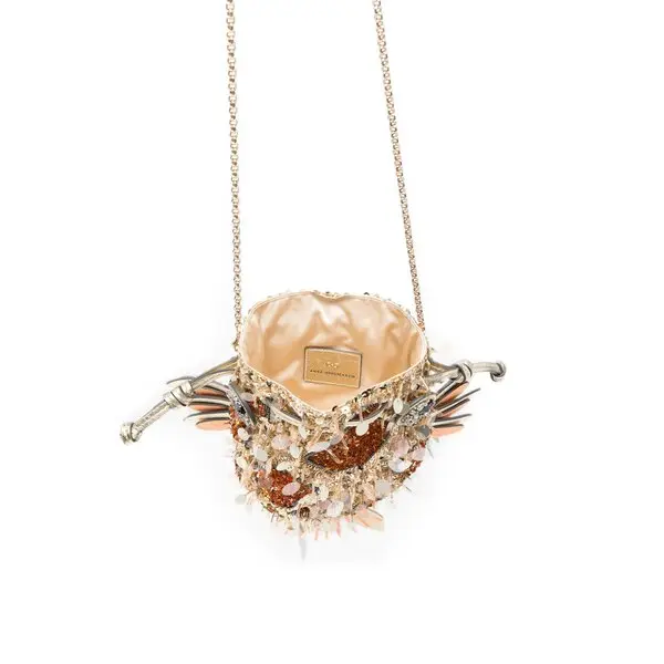ANYA HINDMARCH Embellished Fish Clutch Bag - Gold