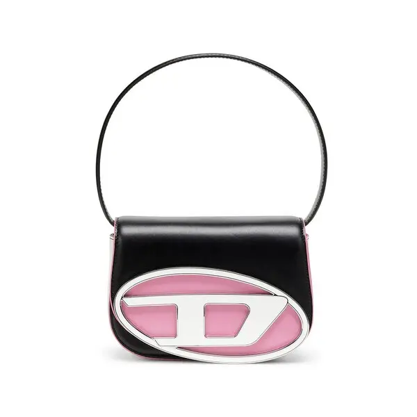 DIESEL® Shoulder Bag With Enamelled D Plaque - Black