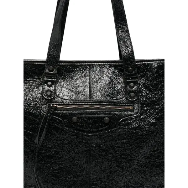 Balenciaga Crinkled Leather Tote Bag