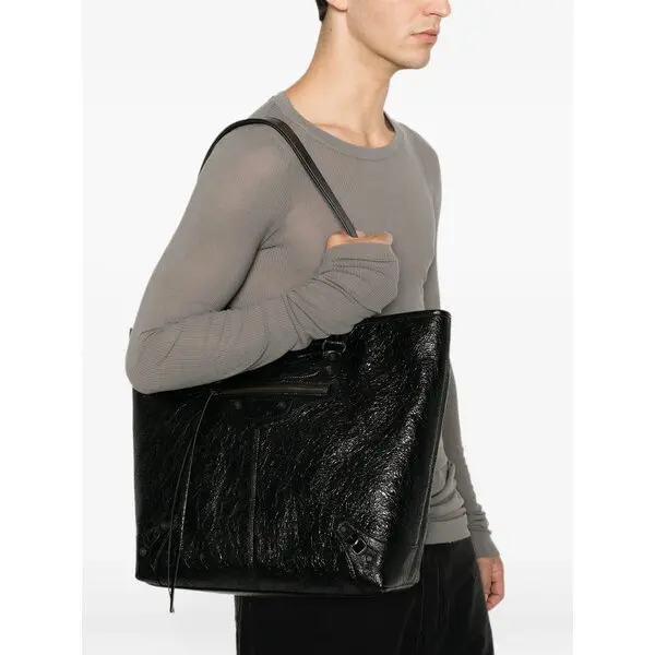 Balenciaga Crinkled Leather Tote Bag