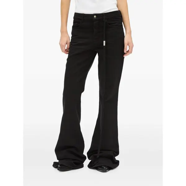 ANN DEMEULEMEESTER Cotton Flared Jeans - Black