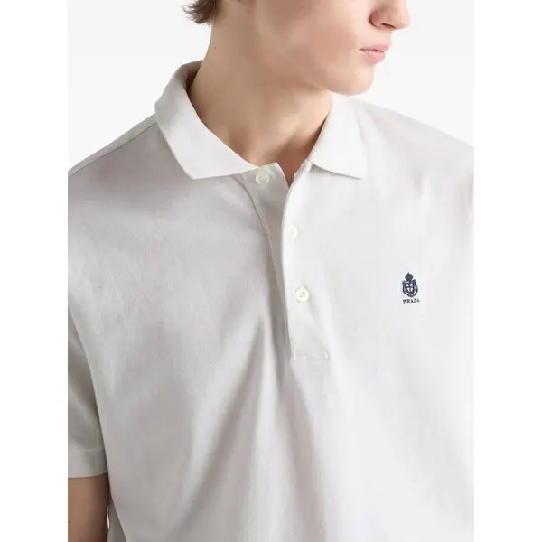Prada Neutrals Polo Shirts - Cream