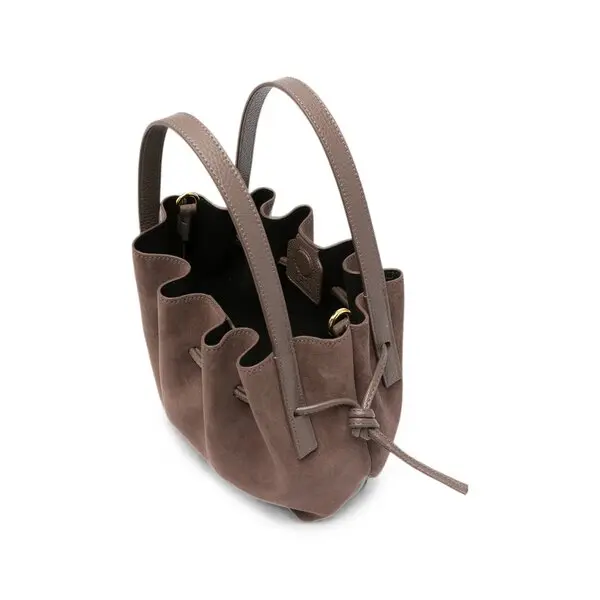Yuzefi Suede Bucket Bag - Brown