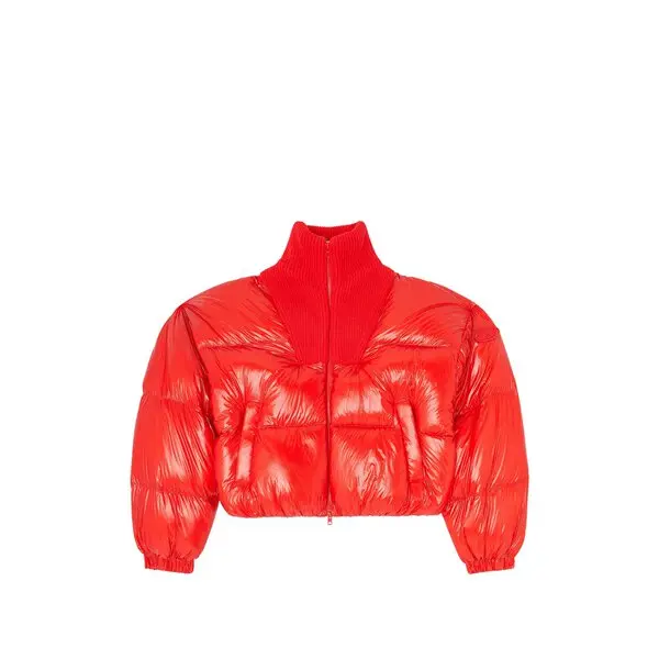 DIESEL® Down Puffer Jacket With High Neck - Red