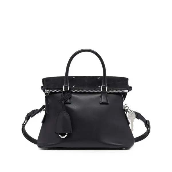 MAISON MARGIELA Leather Top Handle Bag - Black