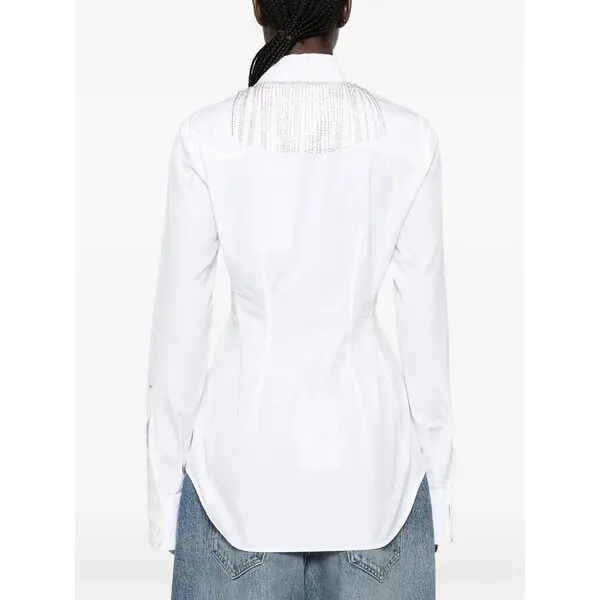Sportmax Cotton Shirt With Crystal Embellishment