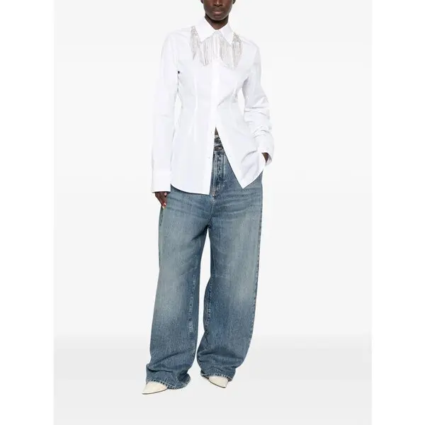 Sportmax Cotton Shirt With Crystal Embellishment