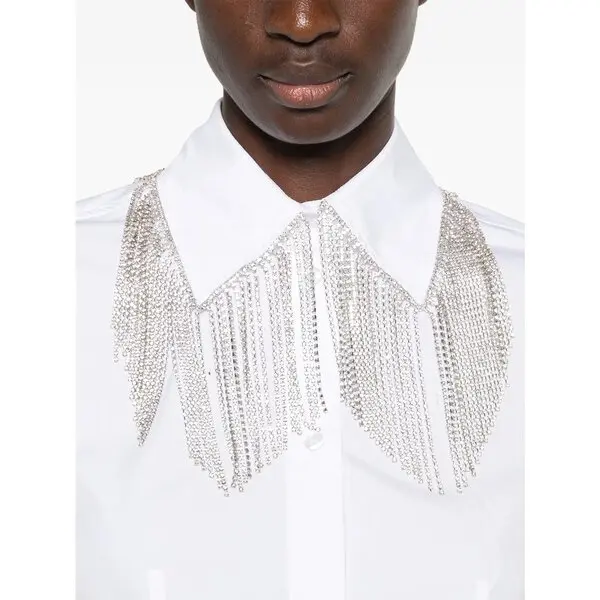 Sportmax Cotton Shirt With Crystal Embellishment