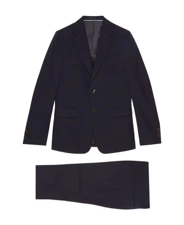 Gucci Gg-print Single-breasted Wool Suit
