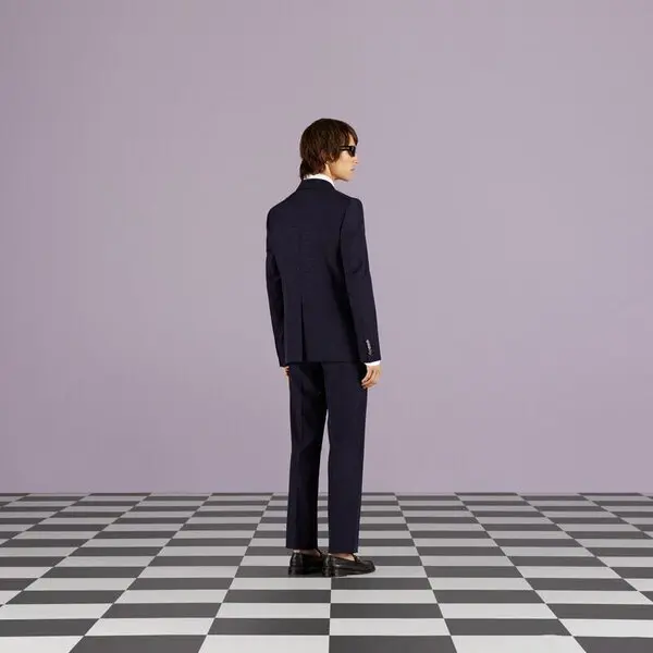 Gucci Gg-print Single-breasted Wool Suit