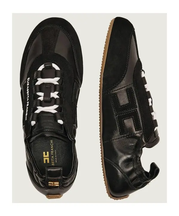 Elisabetta Franchi Patchwork Lace-up Sneakers
