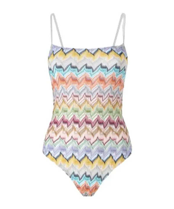 Missoni Zigzag-knit One-piece Swimsuit