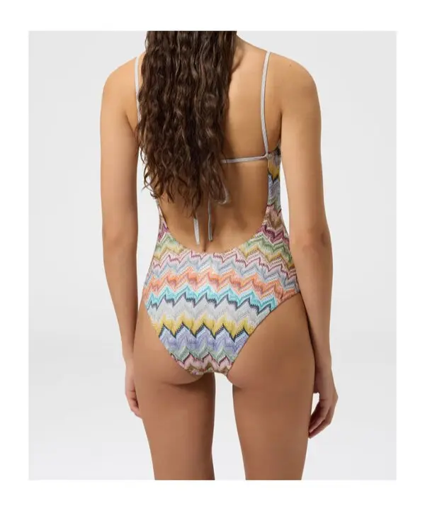 Missoni Zigzag-knit One-piece Swimsuit