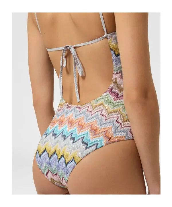 Missoni Zigzag-knit One-piece Swimsuit