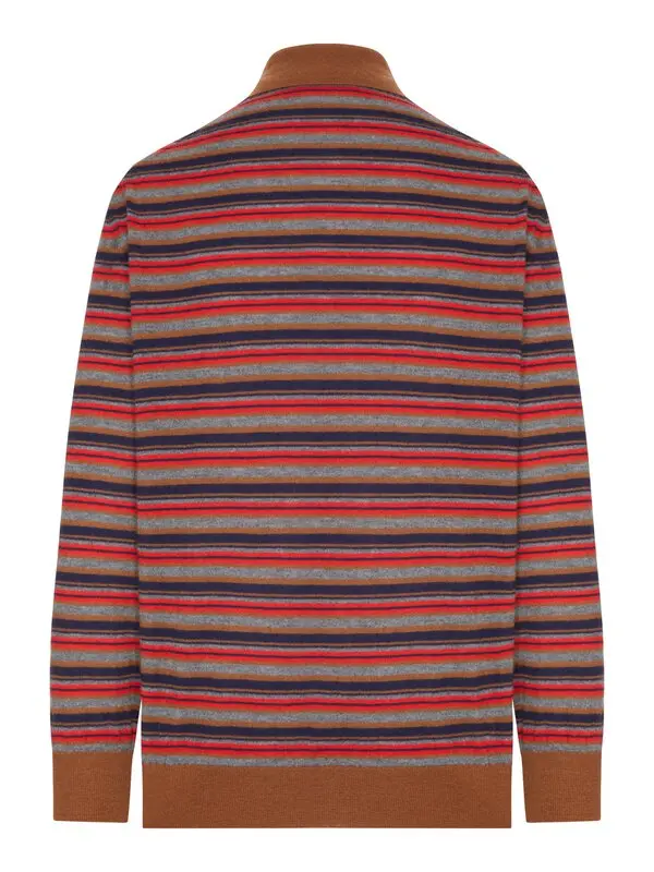 Prada Striped Cashmere Sweater - Brown