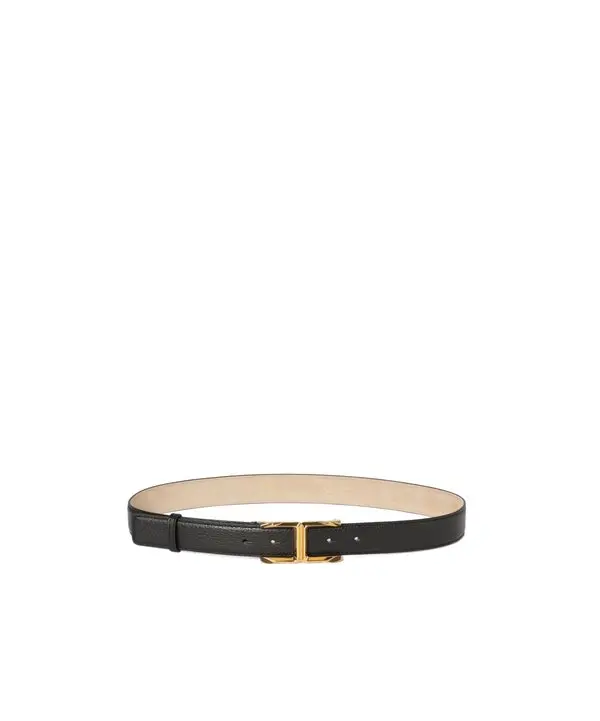 Elisabetta Franchi Logo Belt - Black