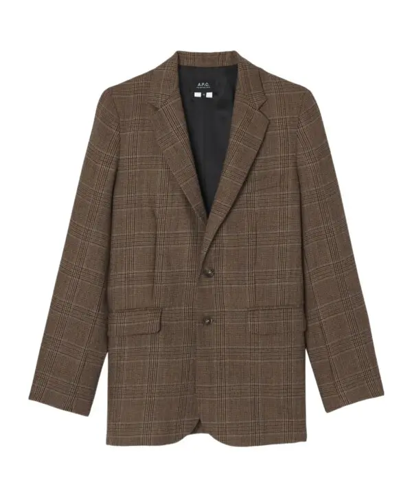 A.p.c. Annie Blazer In Check Pattern