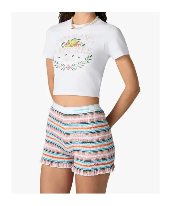 Casablanca Laduree X Cropped Baby Short Sleeve Tshirt