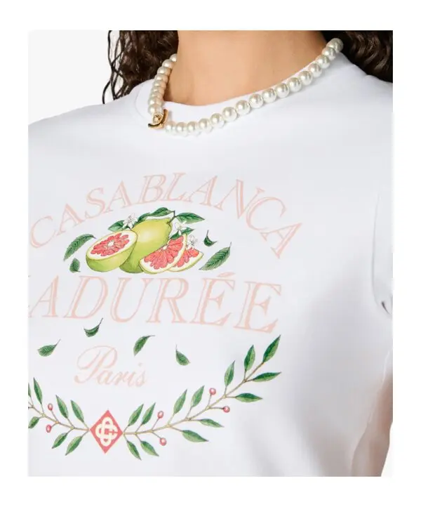 Casablanca Laduree X Cropped Baby Short Sleeve Tshirt