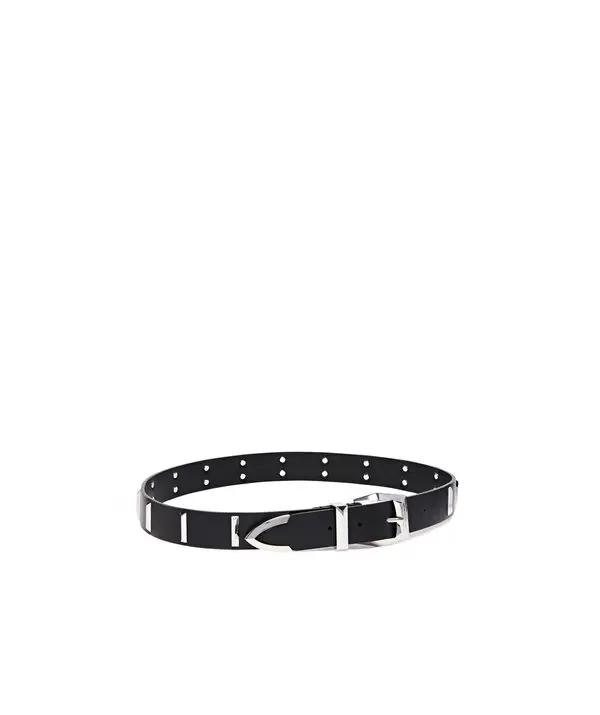 Pinko Leather Belt With Studded Embellishment