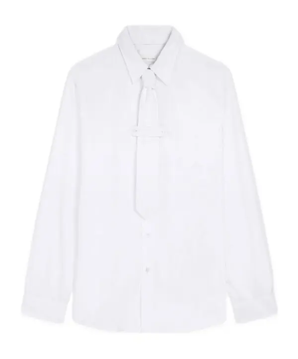Dries Van Noten Cilian Tie-detail Shirt - White