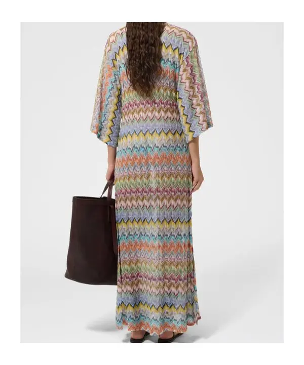 Missoni Zigzag-knit Lace-up Beach Dress