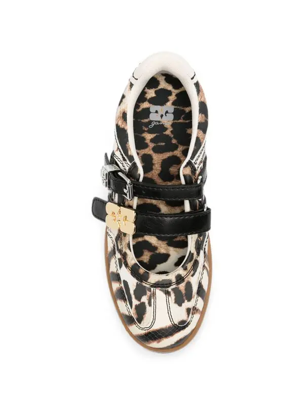 GANNI Zebra Print Ballet Flats