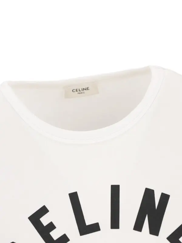 Celine Logo Cotton T-shirt